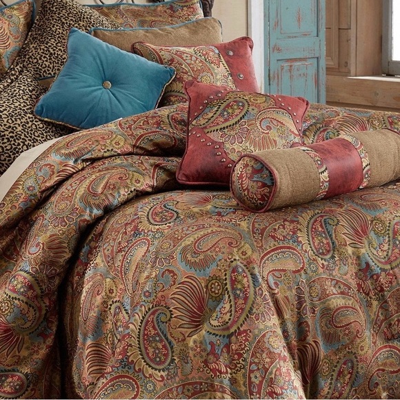 Bedding | King Size Southwest Comfortershams Pillows6and Curtain Panel ...